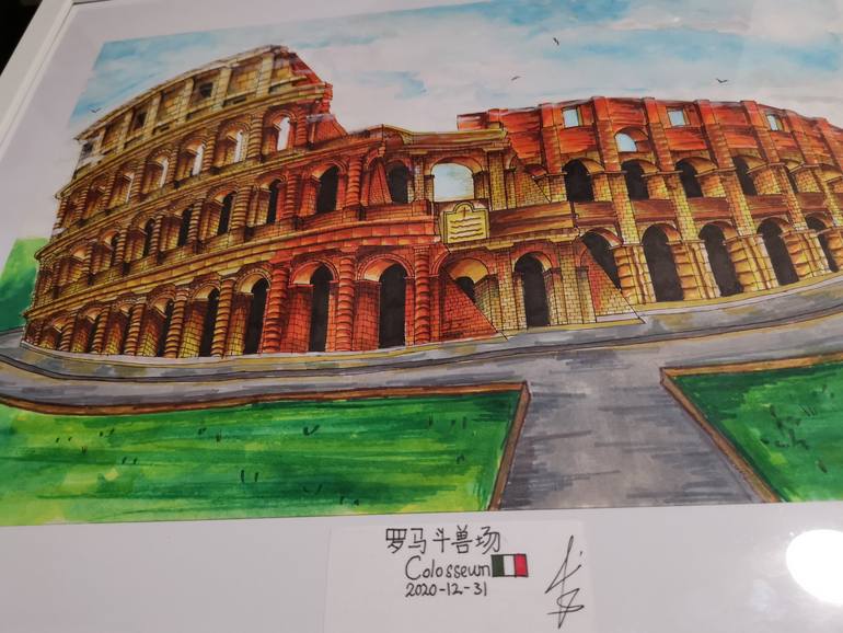 Colosseum Drawing by Casson Tang | Saatchi Art