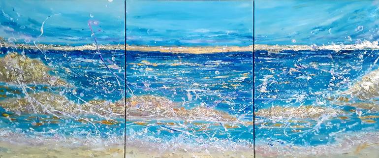 A sea of emotions (triptych) Painting by Alla Kosteleckaya | Saatchi Art