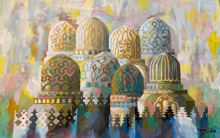Old Cairo Domes Painting by Osama Salama | Saatchi Art
