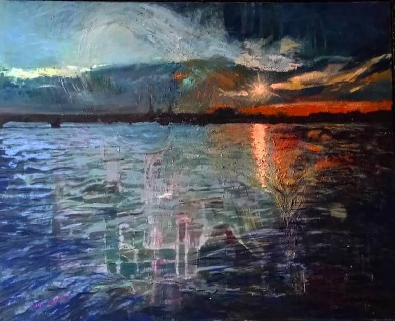 Mystical river Painting by Maria ObraztsovaZ | Saatchi Art
