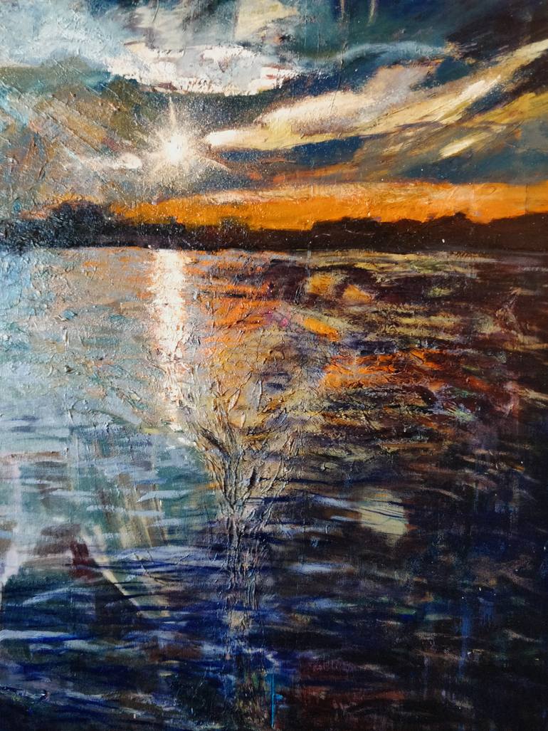 Mystical river Painting by Maria ObraztsovaZ | Saatchi Art