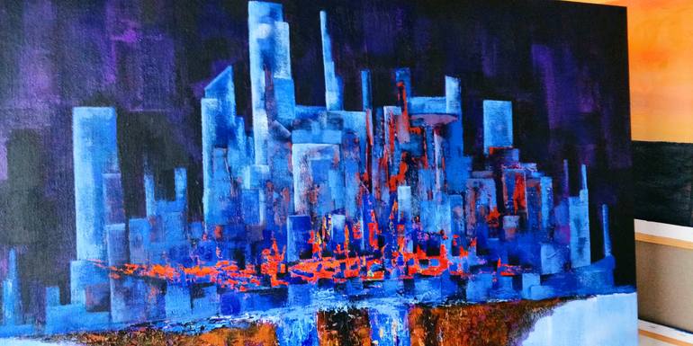 Ísheimur Painting by Maria Obraztsova Zavrodina | Saatchi Art