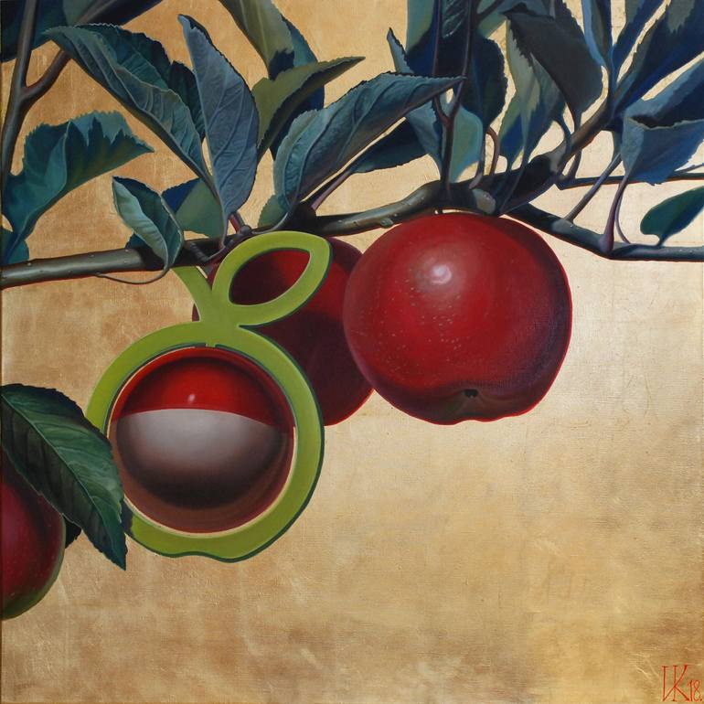 The Apple of knowledge Painting by Ivan Korshunov | Saatchi Art