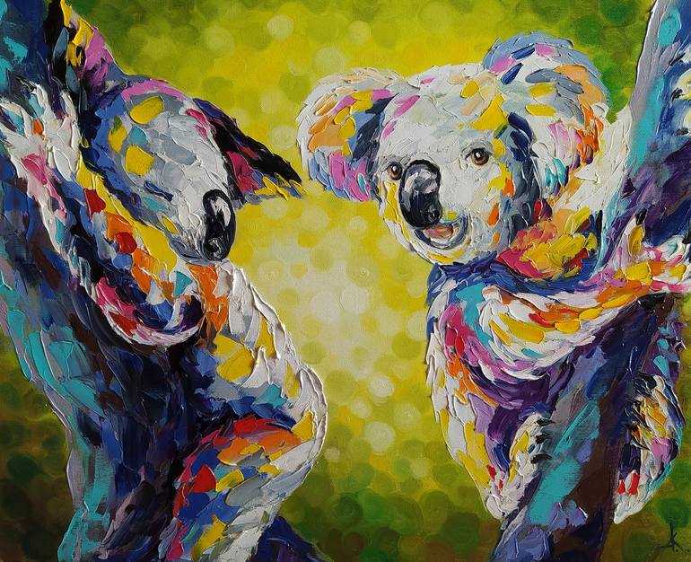 Relaxation - oil painting, Australia, koala, koala oil painting ...