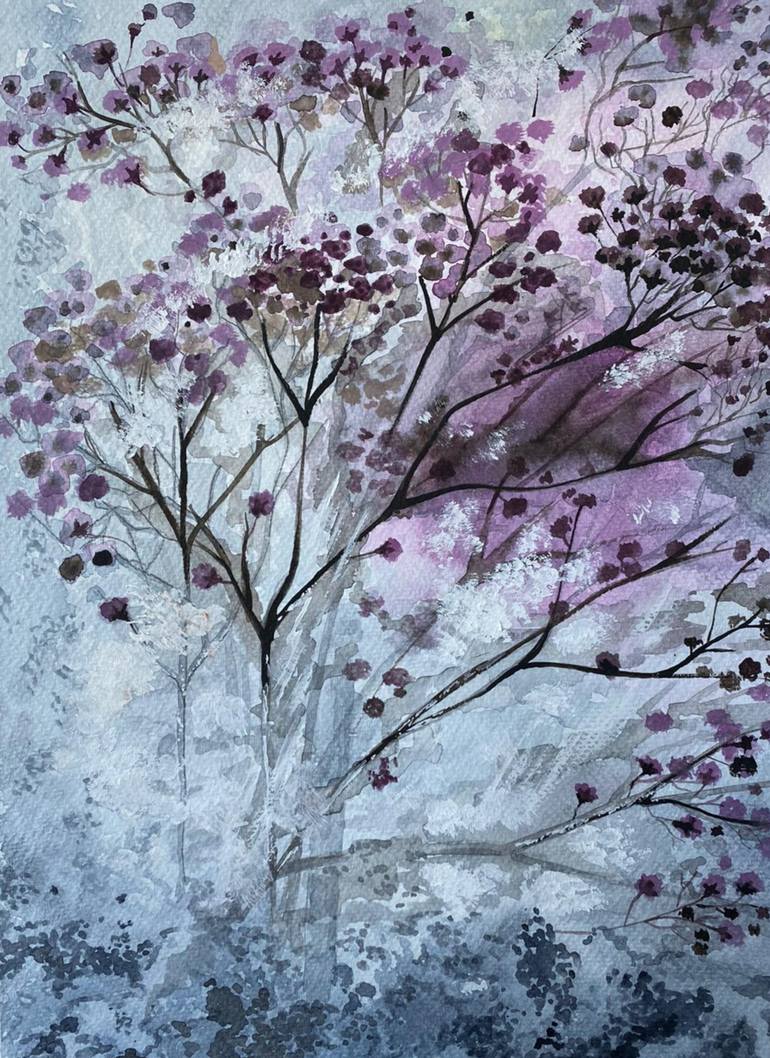 Flowers in ice Painting by Irina Ges | Saatchi Art