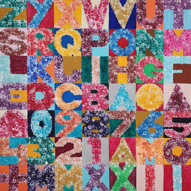 READ - ABC Painting by Elena Amodeo | Saatchi Art