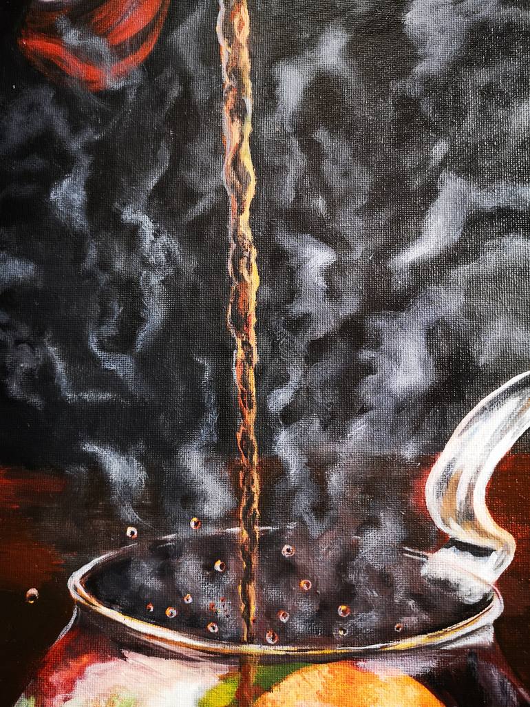 Fruit tea Painting by Viktoriya Gorshkova | Saatchi Art