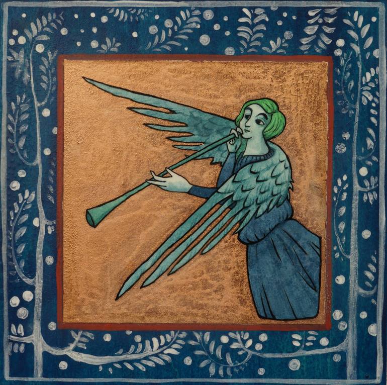 Blue Angel Painting by Trifon Markov | Saatchi Art