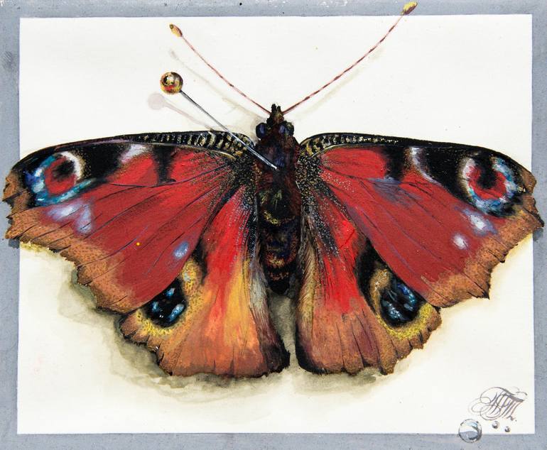 ''Red Butterfly'' Painting by Tetiana Tiplova | Saatchi Art