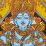 Maha Vishnu - Kerala Mural Painting Painting by Anila Manalil | Saatchi Art