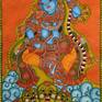 Kaliya Mardanam - Traditional Kerala Mural Painting Painting by Anila ...