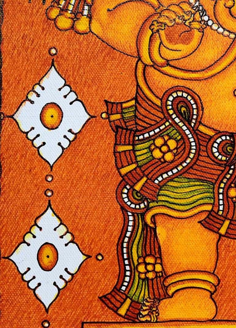 Bala Ganapathi - Traditional Kerala Mural Painting Painting by Anila ...