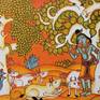 Venuganam - Kerala Mural painting Painting by Anila Manalil | Saatchi Art