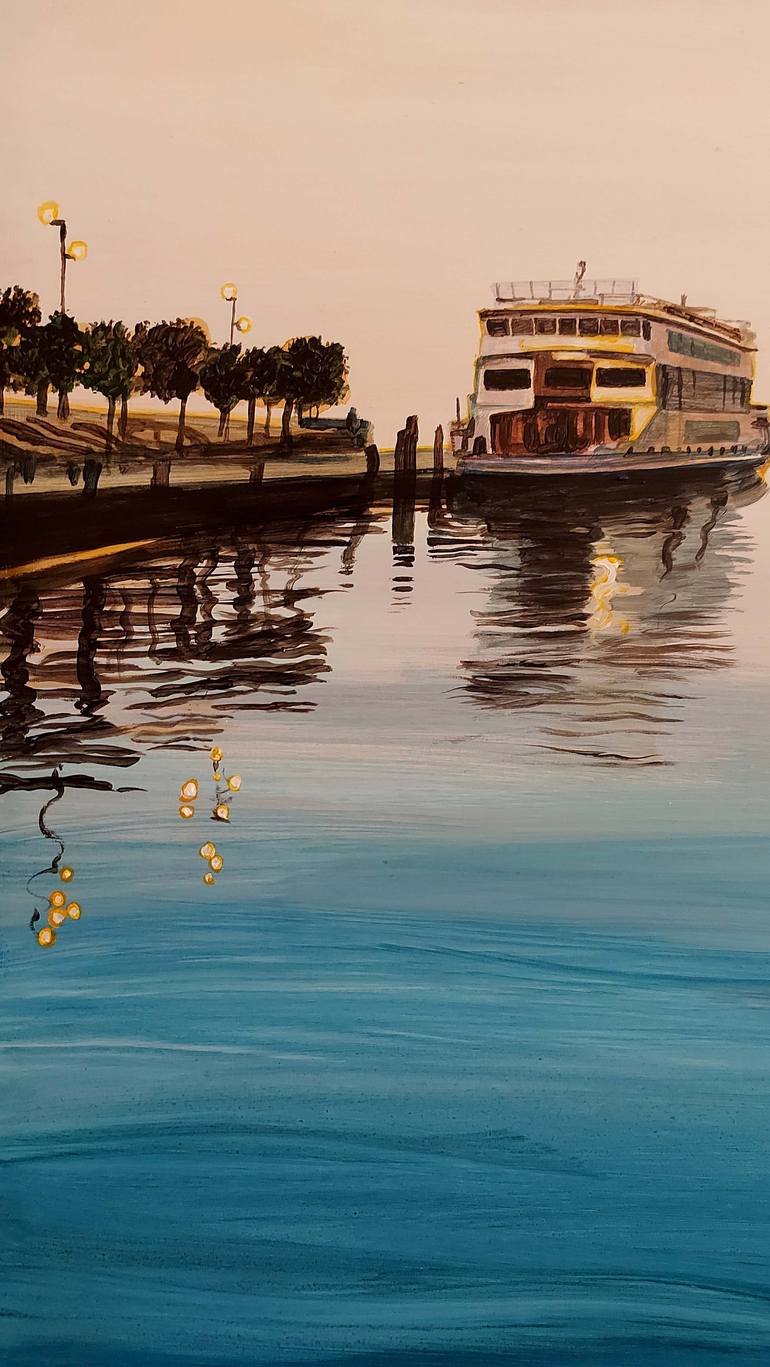 Boarding to Kythera Painting by Marco Ronga | Saatchi Art