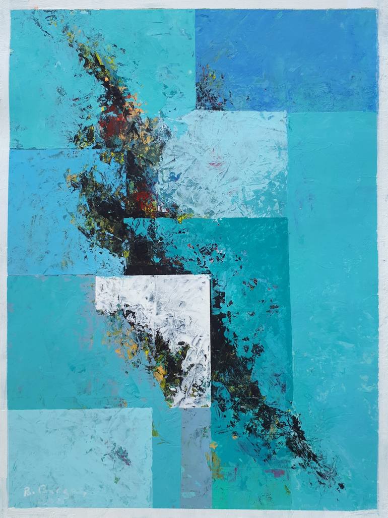 Blue Reflections Painting by Bulent Burgac | Saatchi Art