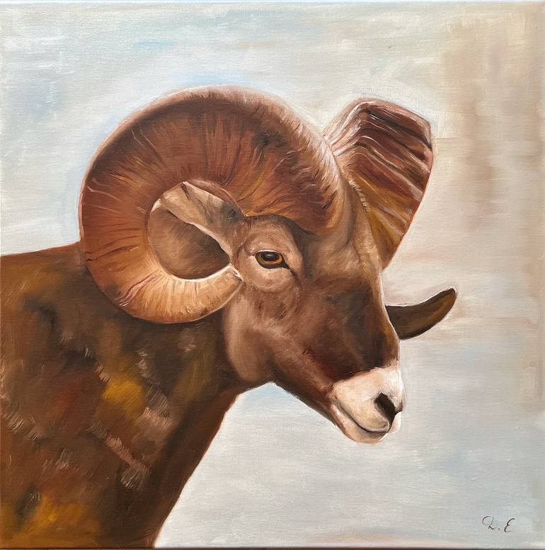 The argali Painting by Lena Johnson | Saatchi Art