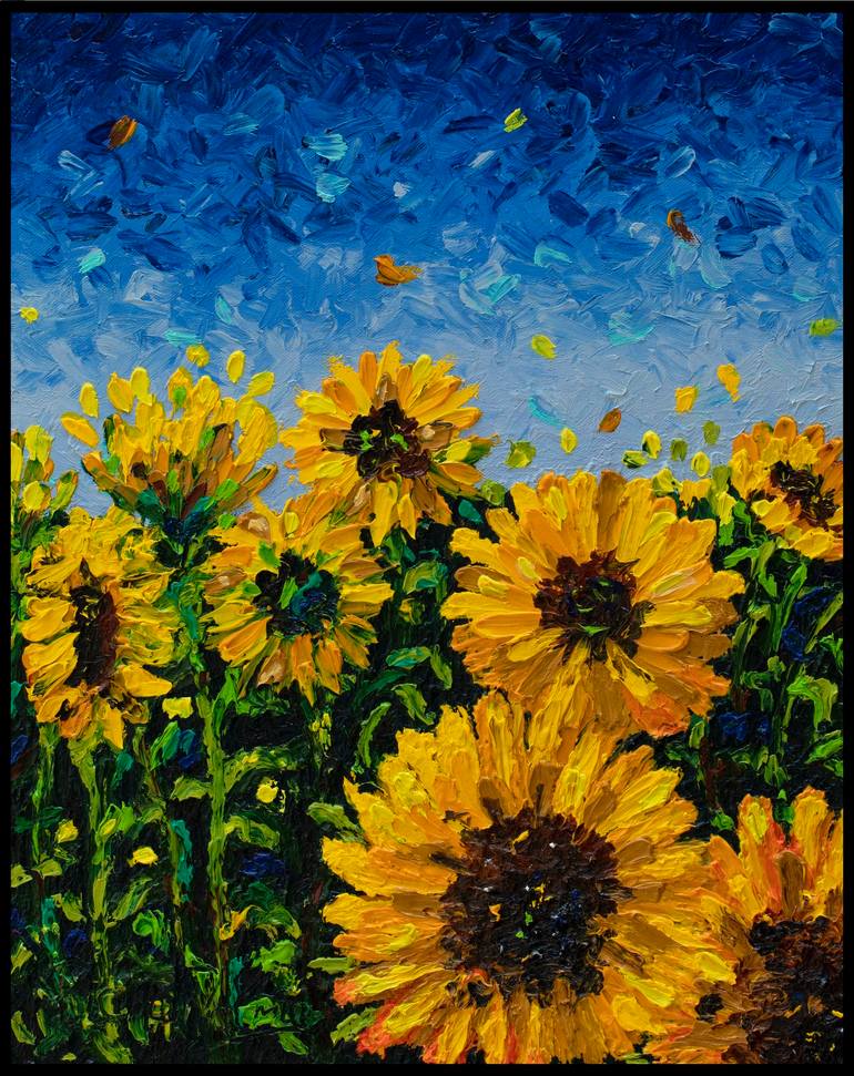 Valleys of Flowers 4 - Sunflowers Painting by RICHA AGARWAL DALMIA ...
