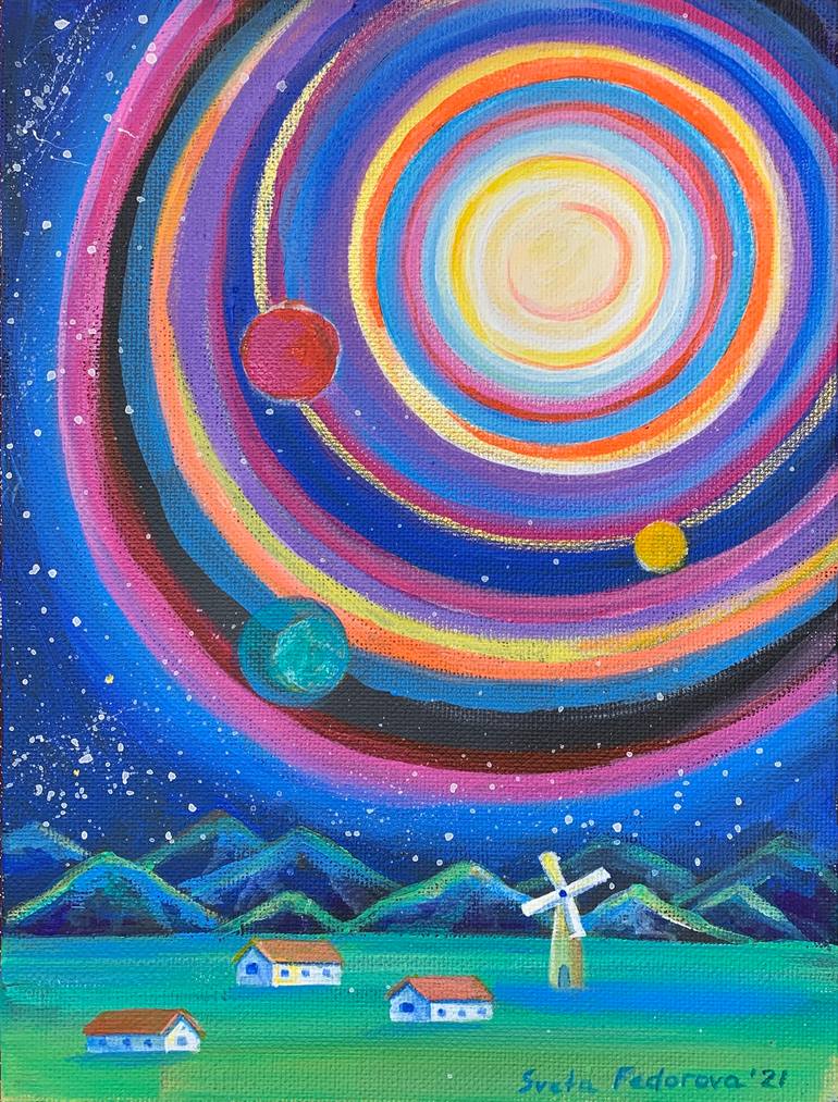 Painting original painting Cosmic Patterns Acrylic Art & Collectibles ...