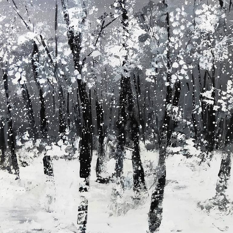 Snow Land - Large Wall art by Nidhi Patankar on canvas Painting by ...