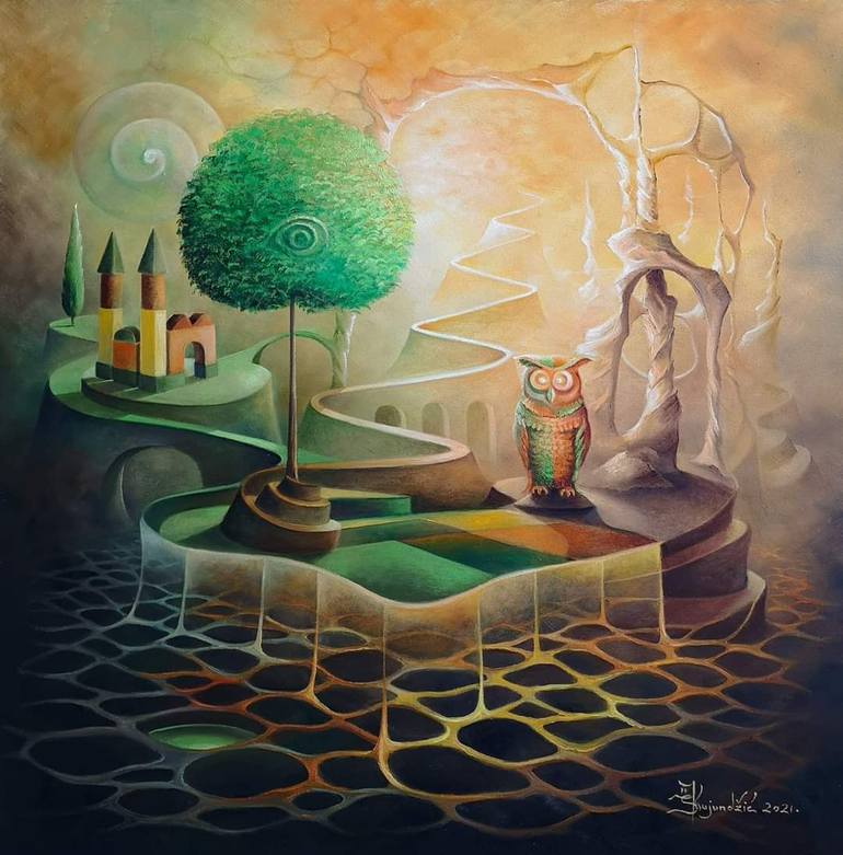 Tonal Island Painting by Jean Orafo | Saatchi Art