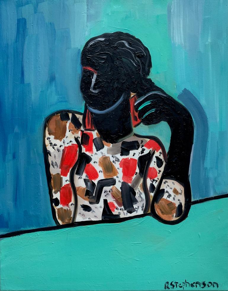 Dinner with Jennifer Painting by Roshane Stephenson | Saatchi Art