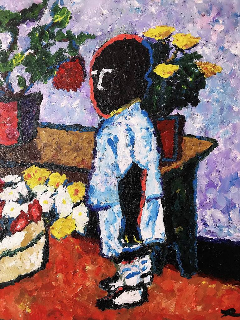 24K Black Painting by Roshane Stephenson | Saatchi Art