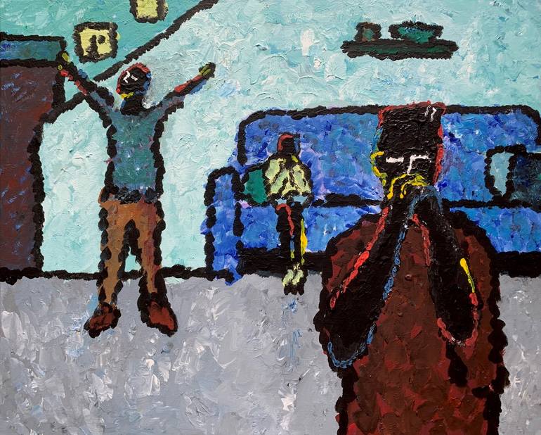 Community Group Painting by Roshane Stephenson | Saatchi Art