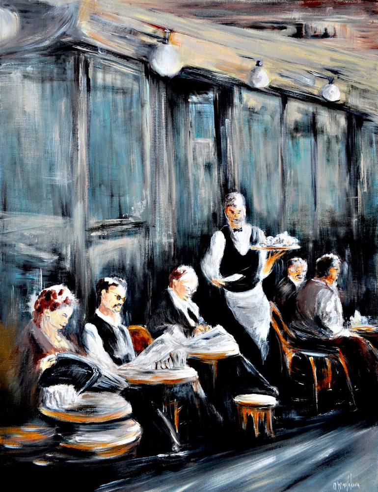 lunch time Painting by Alina Maslakova | Saatchi Art