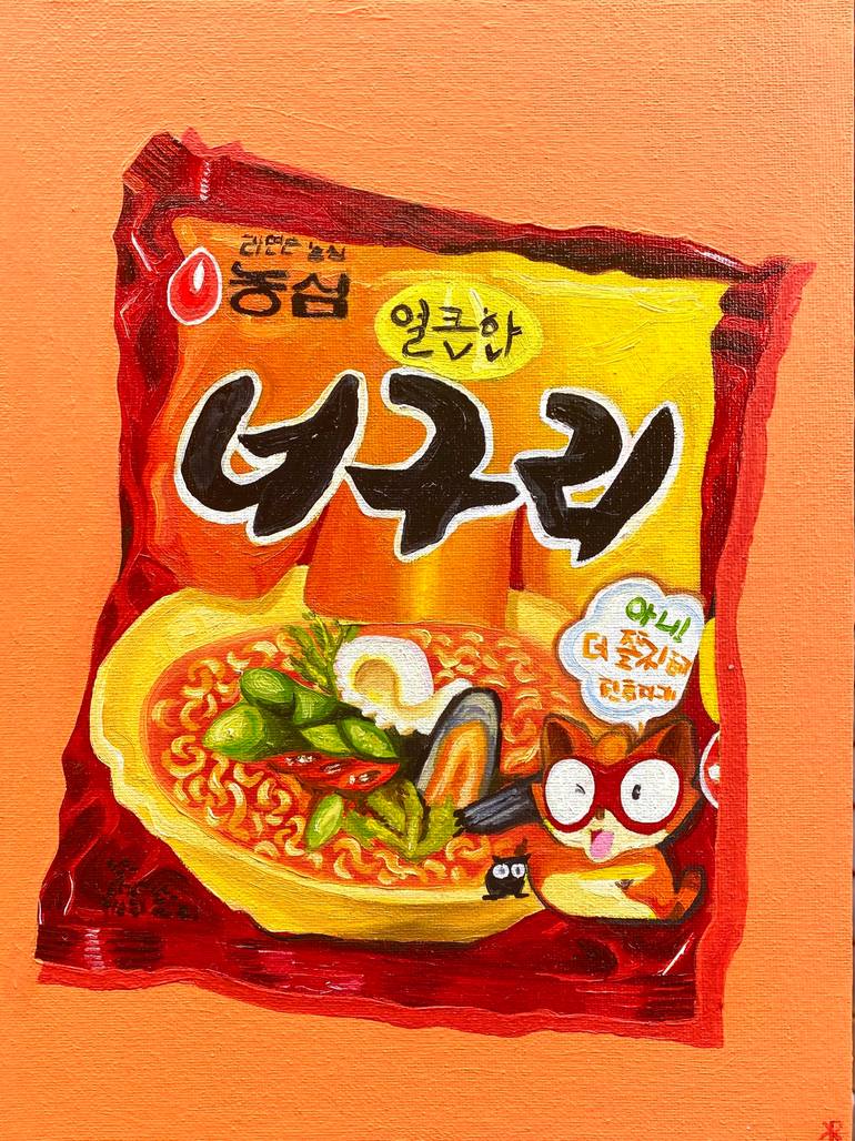 Neoguri Noodles Painting by Kate Revill | Saatchi Art