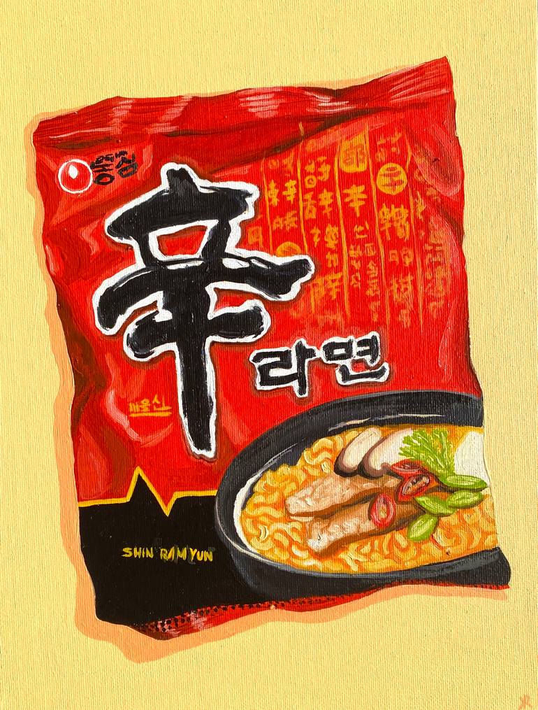 Shin Noodles Painting by Kate Revill | Saatchi Art