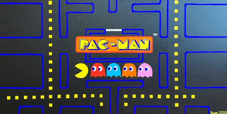 Pac-Man Painting by Dyna Lomeli | Saatchi Art