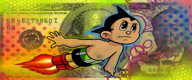 Astro Boy Flying Painting by Dr Smash | Saatchi Art