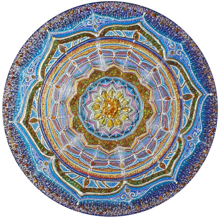 Amber mandala of harmony and happiness Painting by Veronika Suvorova ...