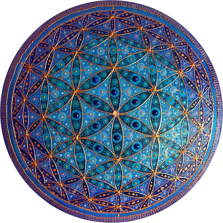 Mandala, sphere Flower of life Painting by Veronika Suvorova | Saatchi Art