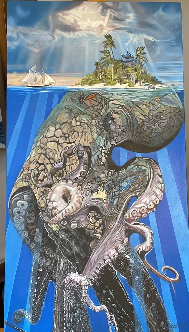 ISLA DEL PULPO Painting by Oscar Isaza | Saatchi Art