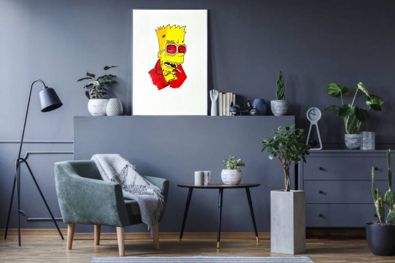 Bart Simpson Original Painting Painting by Anastasiia Savchenko ...