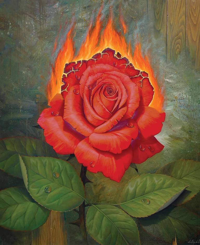 Fire of Passion Painting by Fulop Tibor | Saatchi Art