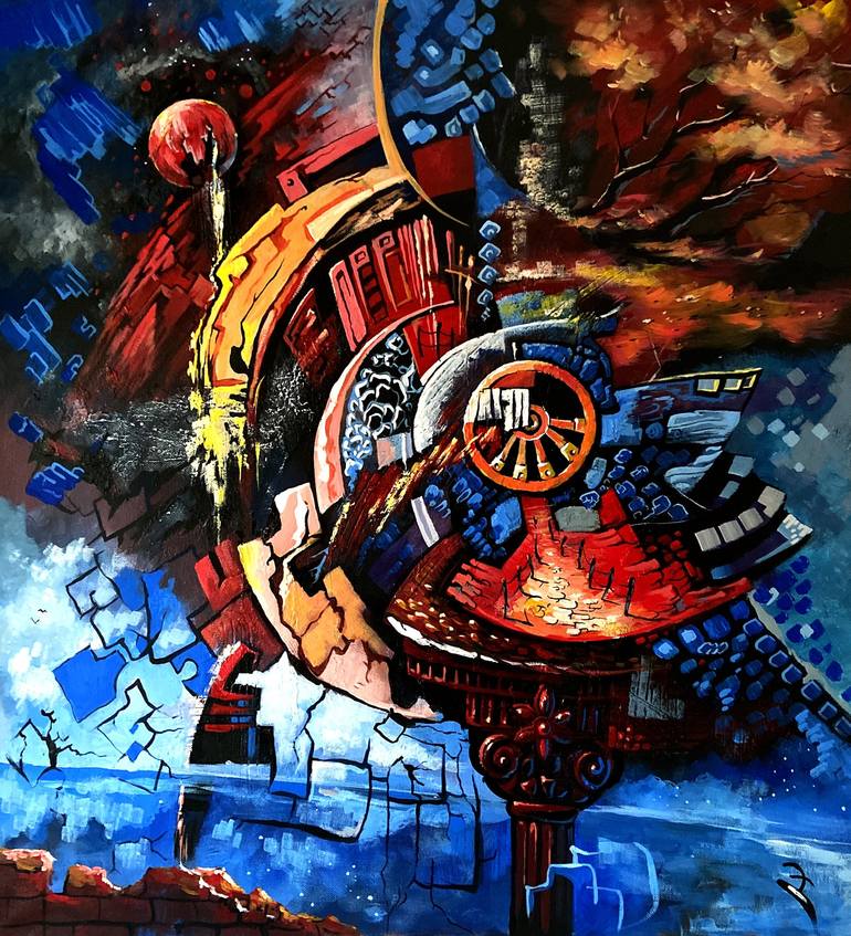 Trough time Painting by Aexandru Zapsa | Saatchi Art