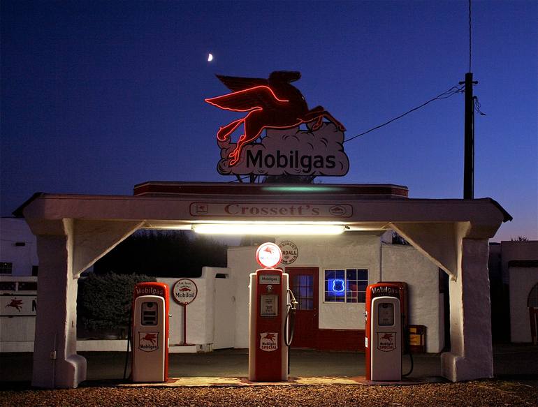 Mobil Gas at Night 8 of 15 - Limited Edition of 15 Photography by ...