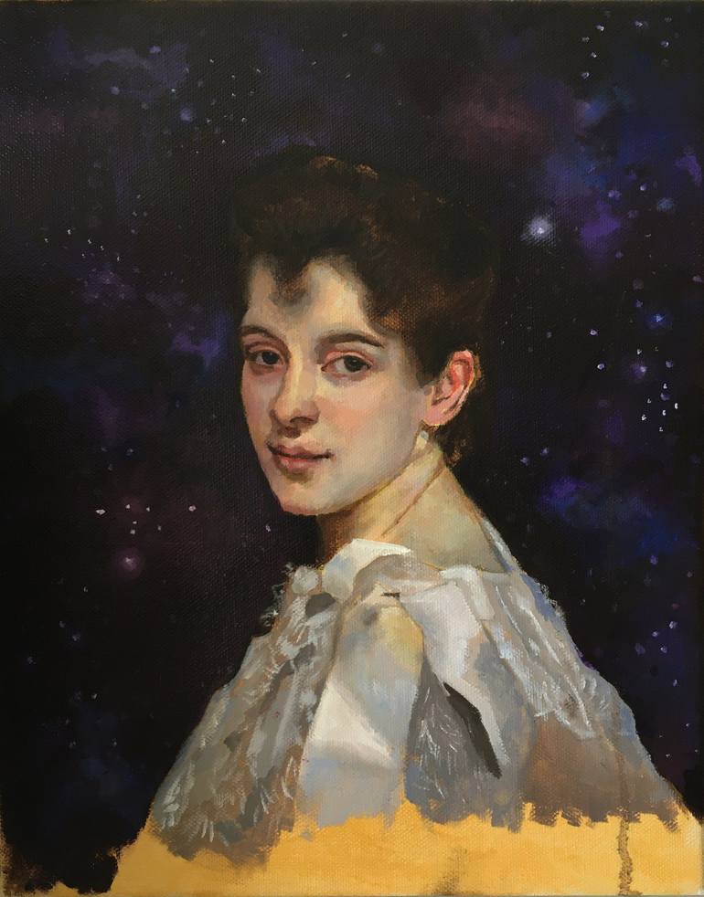 Cosmic Gabrielle Painting by Juliana De Anschau | Saatchi Art