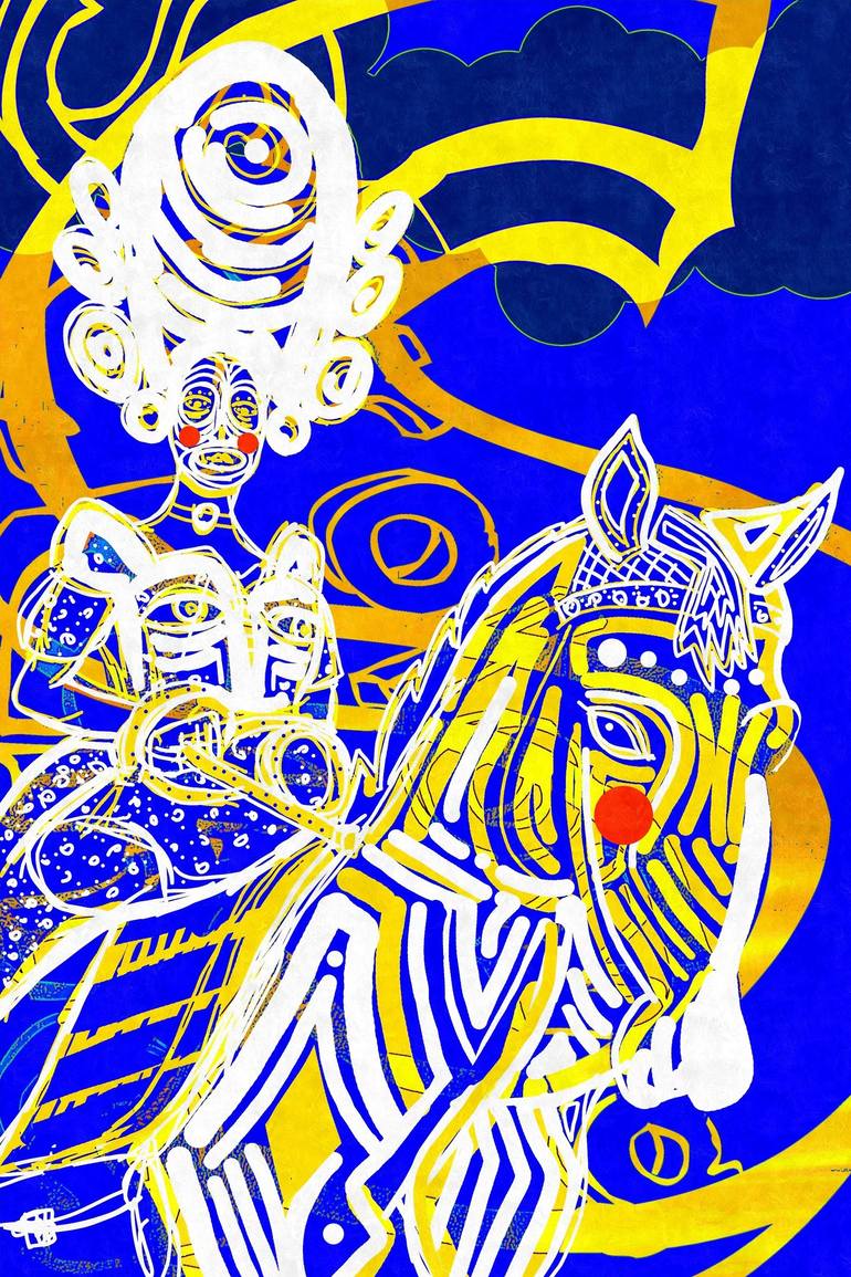 Sasha Frolova (The original artwork + NFT) Mixed Media by Alfred Stoll ...