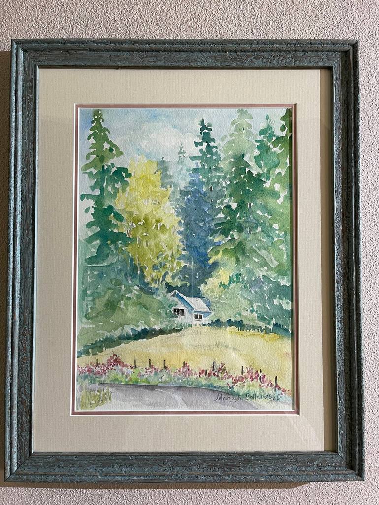 Old Growth and Cottage Painting by Marilyn Bolles | Saatchi Art