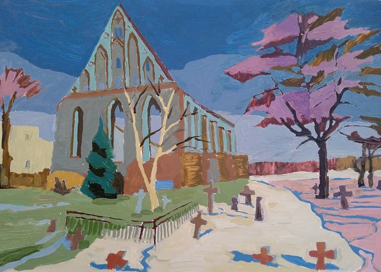 St. Brigid's Monastery in Tallinn Painting by vitali tashkov | Saatchi Art