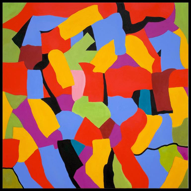 A Walk in the Park, Reconstructed Painting by Douglas Watson | Saatchi Art