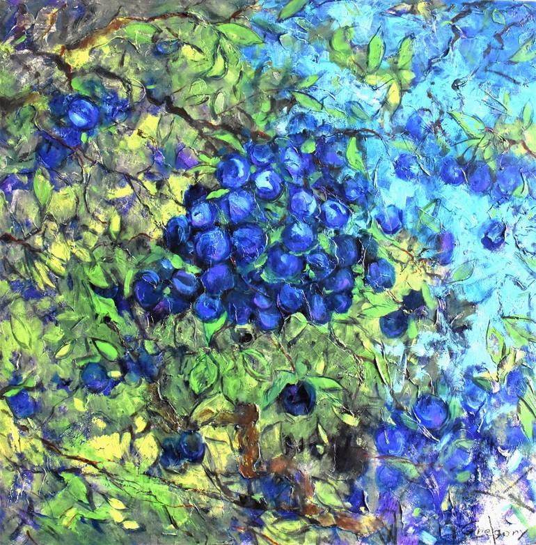 plums Painting by Gregory Zulkarniaev | Saatchi Art