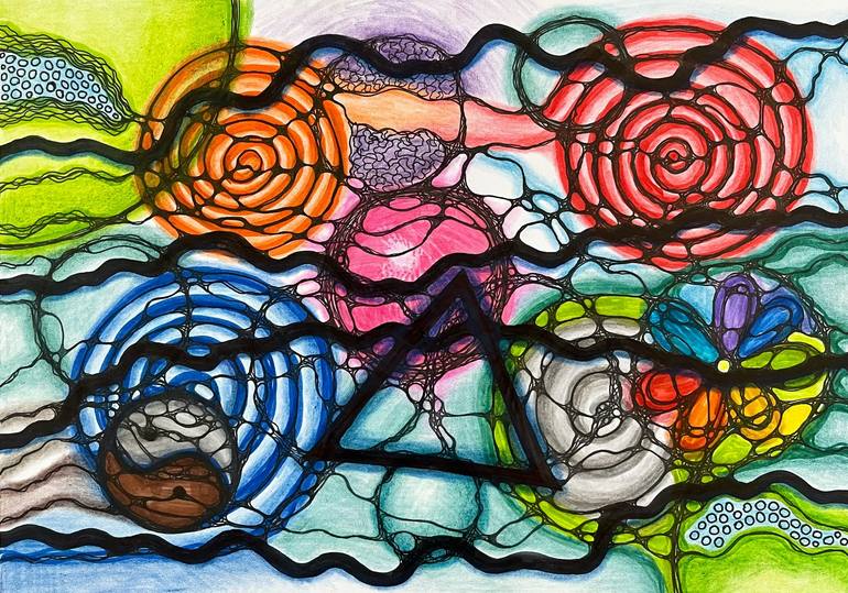 Flower - seven leaves of seven colors! Drawing by Natalia Ordobaeva ...