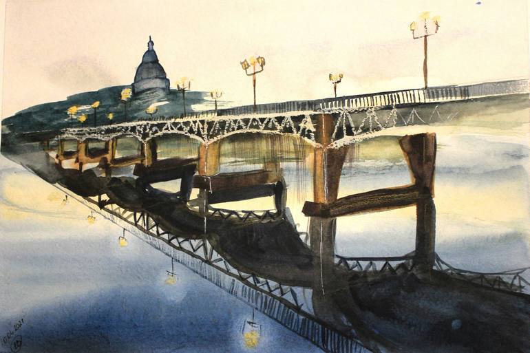 Bridge Painting by Elena Watercolor | Saatchi Art