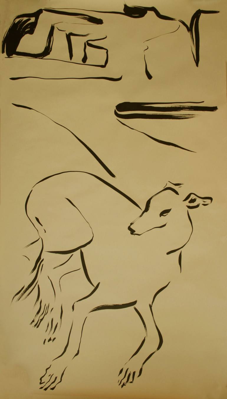 The watchdog Drawing by Theodora Ispas | Saatchi Art