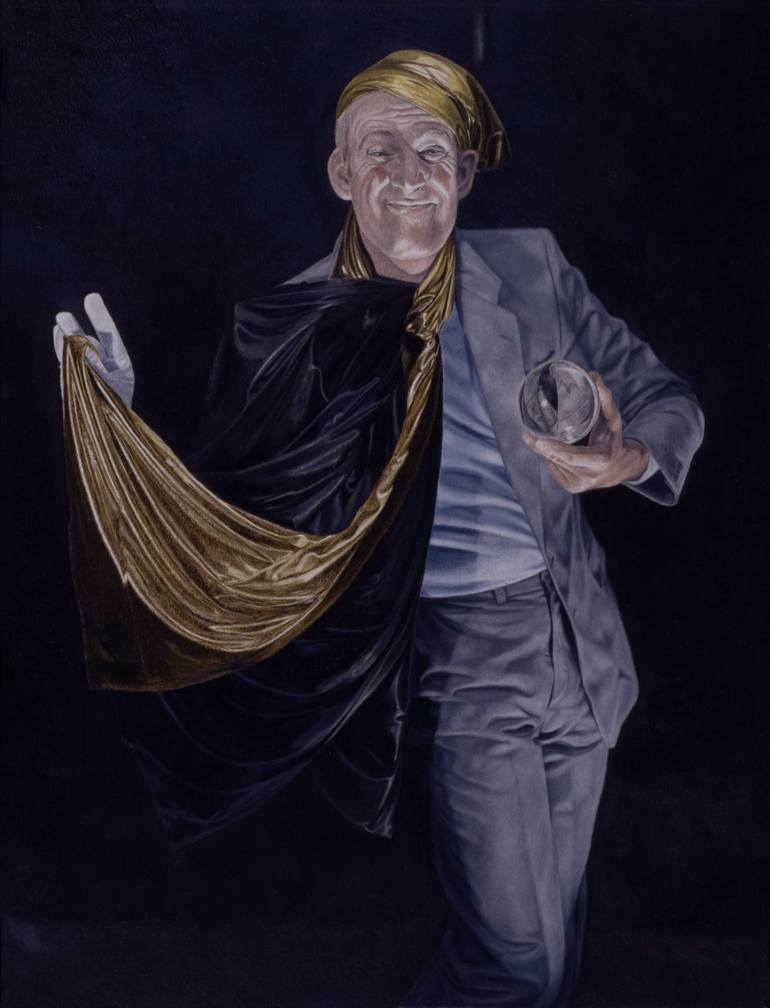 The Silver Man Painting by Clive Wilkins | Saatchi Art