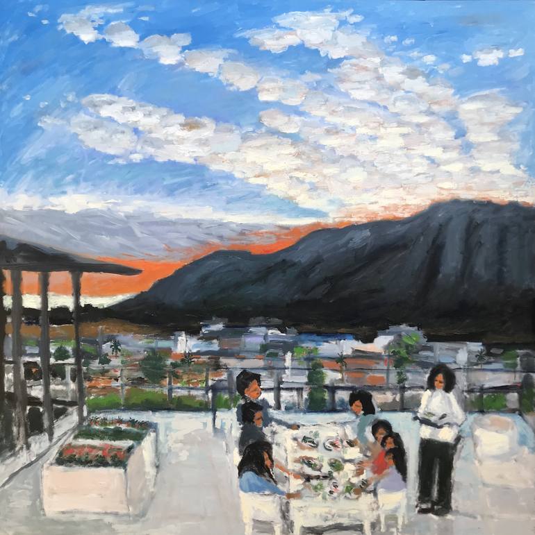 Sunrise Breakfast Painting by Jerry DeCamp | Saatchi Art